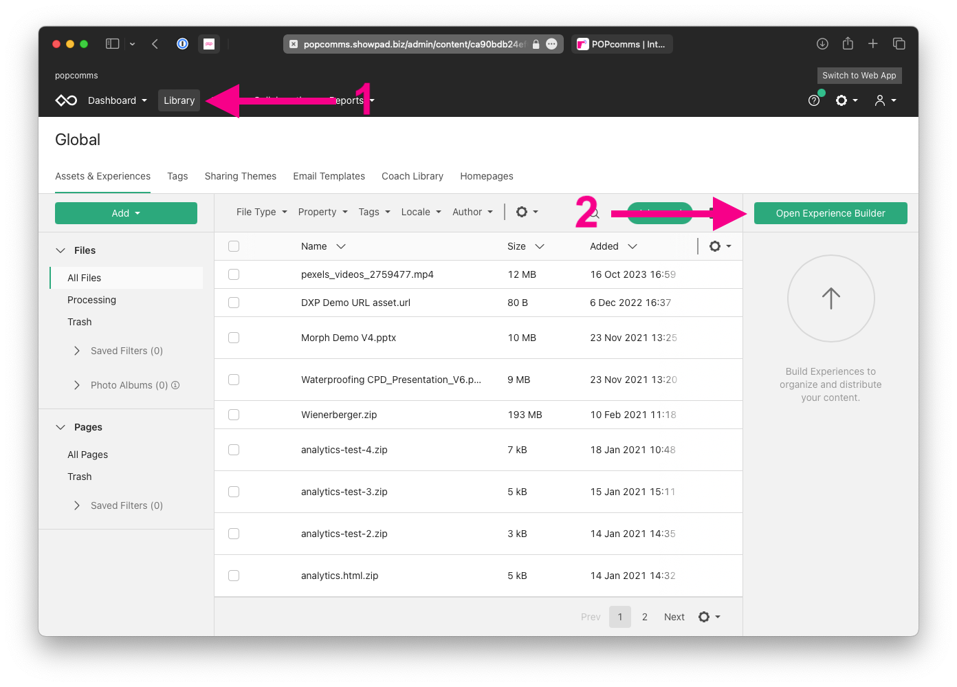 Install your Experience with Showpadize - POPcomms Help Center