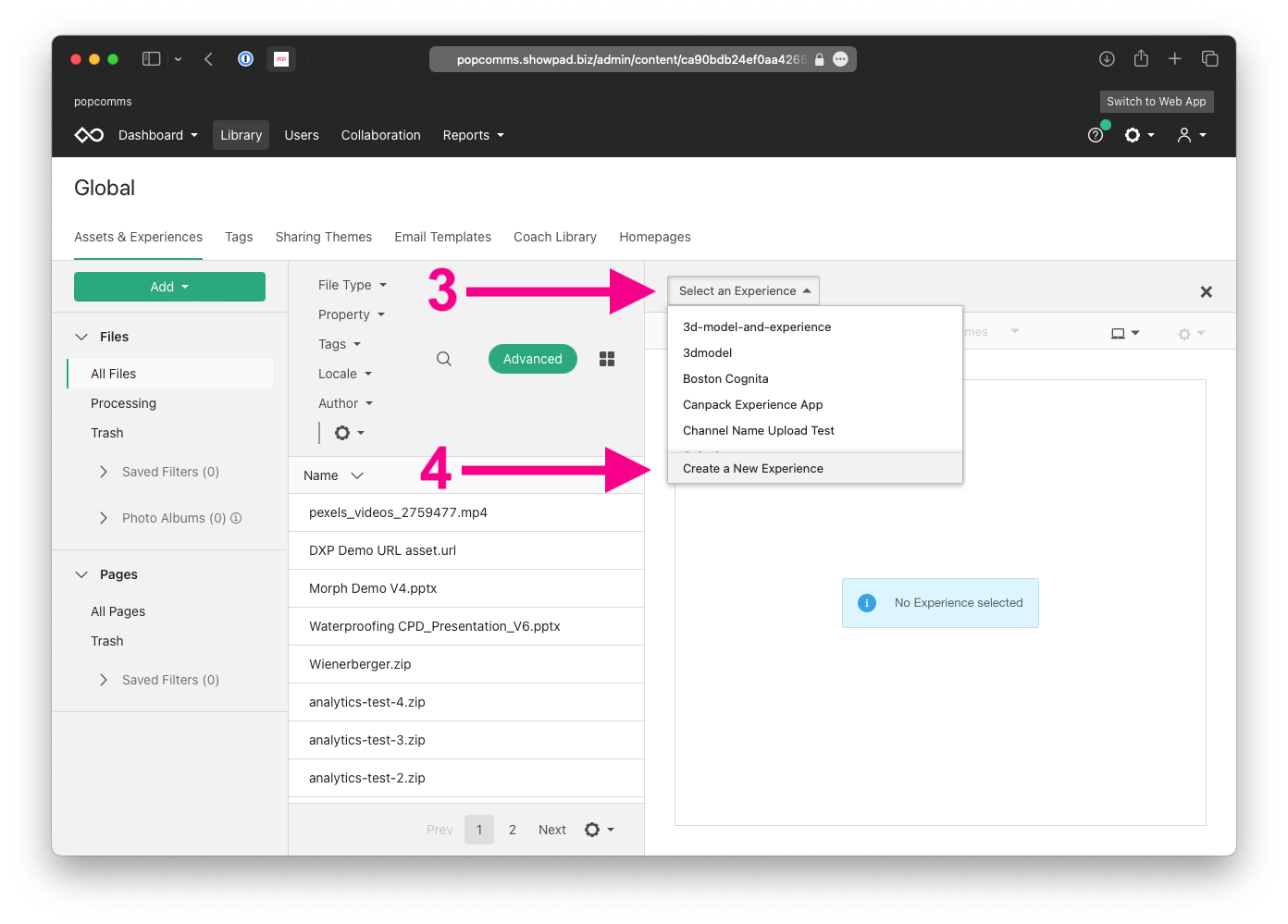 Install your Experience with Showpadize - POPcomms Help Center