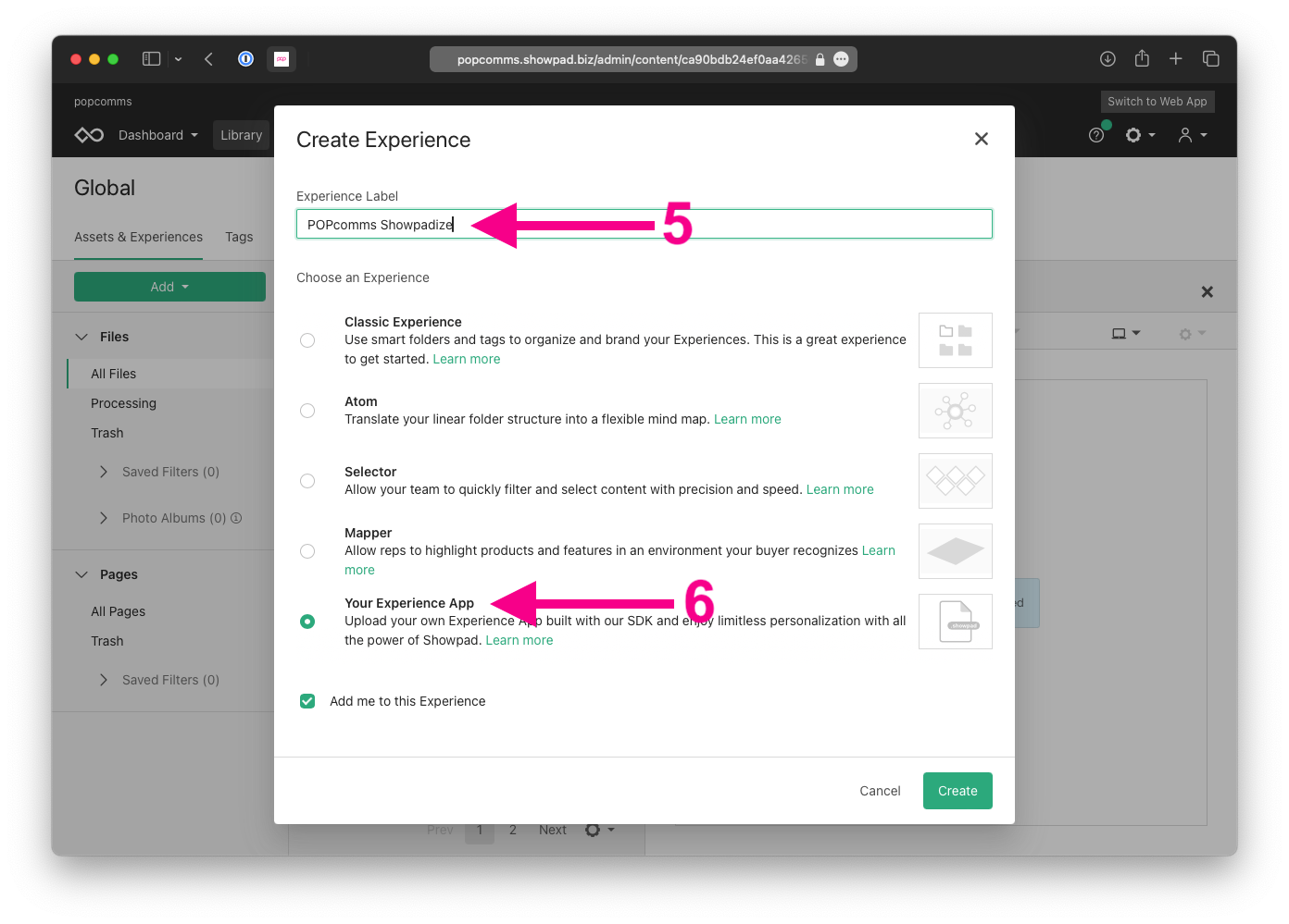 Install your Experience with Showpadize - POPcomms Help Center