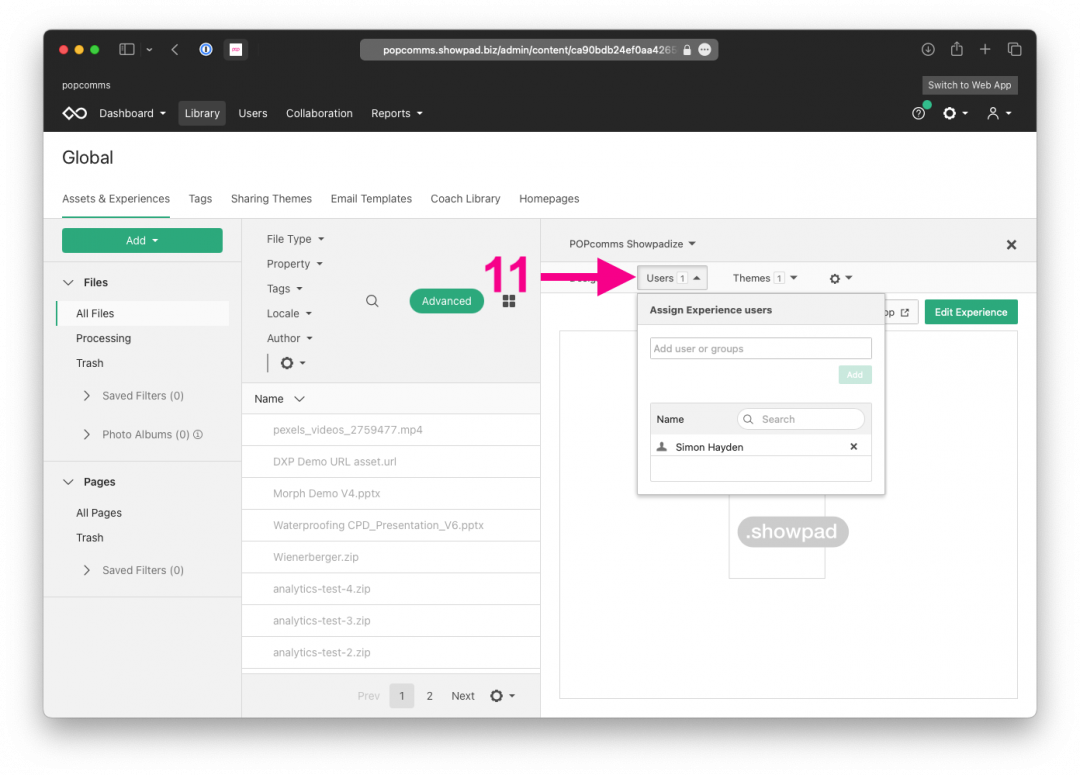 Install your Experience with Showpadize - POPcomms Help Center