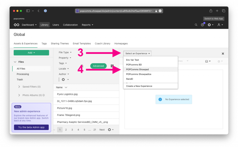 Update Your Showpad Experience with a .showpad Package - POPcomms Help Center